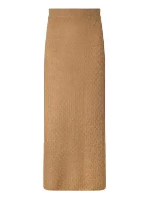 Le Kasha Knit Midi Skirt - Brown