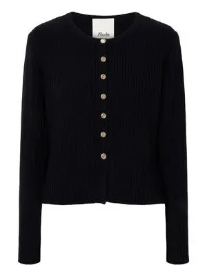 ALLUDE Single-breasted Knit Cardigan - No
