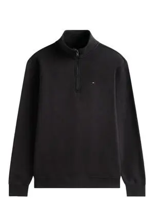 Tommy Hilfiger Tommy Hilfiger Flag Fleece Half-Zip Jumper Black