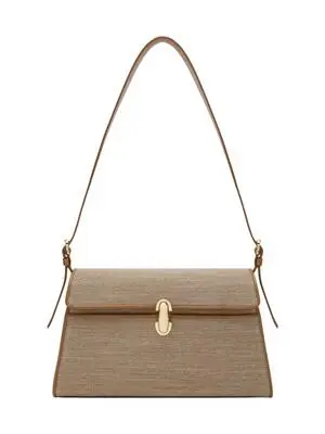 Savette Structured Shoulder Bag - Beige