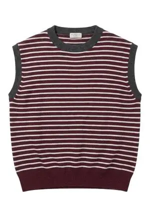 BRUNELLO CUCINELLI Brunello Cucinelli Striped Knit Vest