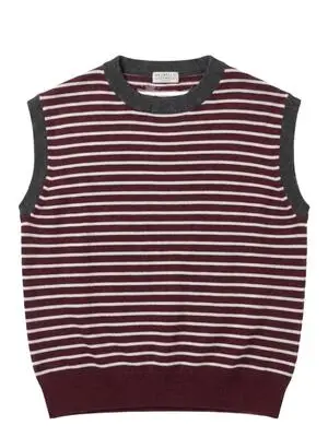 Brunello Cucinelli Striped Knit Vest - Multicolor