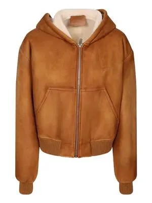 Prada Long-sleeve Hooded Casual Jacket - Brown