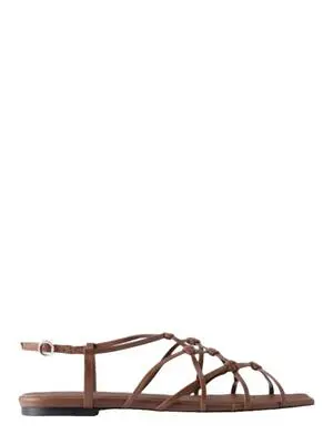 AeydĒ Woven Flat Sandals - Brown