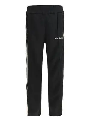Palm Angels Logo Embroidered Track Pants - Black
