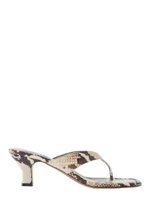PARIS TEXAS PARIS TEXAS Snake-Effect Leather Mules