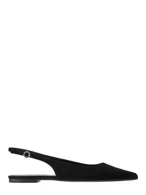 AeydĒ Pointedtoe Slingback Flat Shoes Black