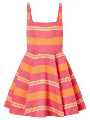 EMILIA WICKSTEAD Waist-cinched Flared-hem Dress - No
