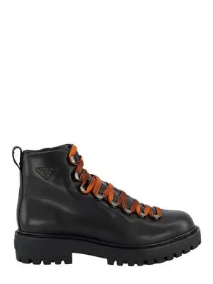 Prada Lace-up Ankle Boots - Black