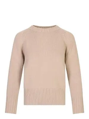 Fedeli Long-sleeved Crewneck Jumper - Desert
