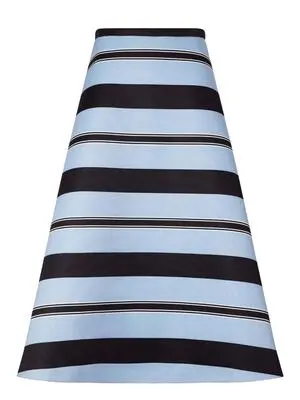 EMILIA WICKSTEAD Striped Midi Skirt - Blue