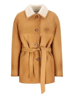Miu Miu Long-sleeve Casual Jacket - Brown
