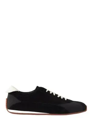 NEOUS Canvas And Suede Spliced Sneakers Black