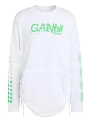 GANNI Printed T-shirt - White