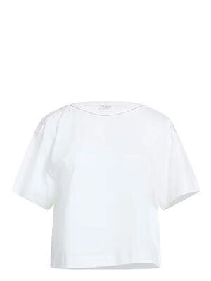 Brunello Cucinelli Embellished Jersey T-shirt - White