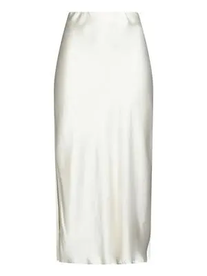 Brunello Cucinelli Satin Midi Skirt - White