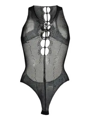 Saint Laurent Lightweight Knit Bodysuit - Black