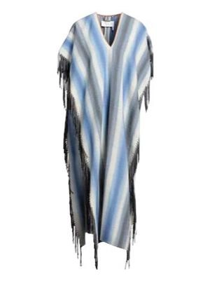Chloé Striped Shawl Coat - Gray