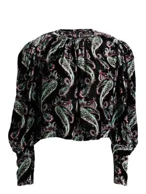 ISABEL MARANT ÉTOILE Isabel Marant Paisley-Patterned Velvet Top