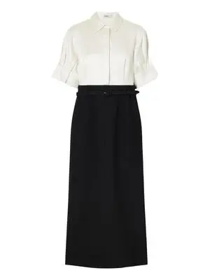 Simkhai Wide-cuff Short-sleeve Dress - Black
