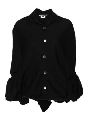 Junya Watanabe Ruffle-sleeve Cardigan - Black