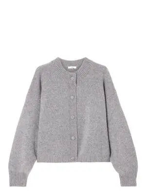 FRAME FRAME Cropped Knit Cardigan Gray
