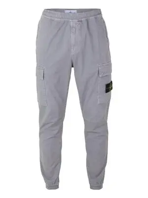 Stone Island Stone Island Badge Detail Cargo Jogger Trousers Black