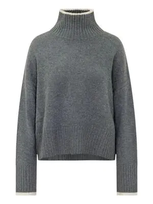 Pinko Pinko Turtleneck Knitted Jumper Gray