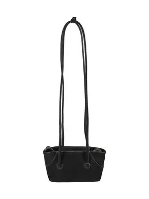 MARGESHERWOOD Rectangular Crossbody Bag With Double Handles - Blacknubuck