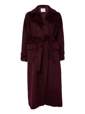 Max Mara Albata Long Coat Brown
