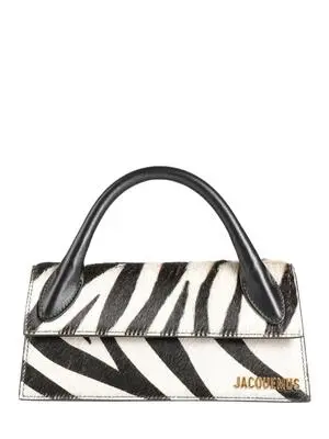 Jacquemus Jacquemus Zebra Print Flap Bag Black