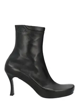 Balenciaga Solid Color Ankle Boots - Black