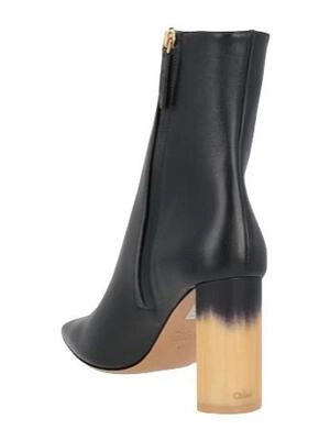 Chloé Minimal Square-toe Ankle Boots - Black