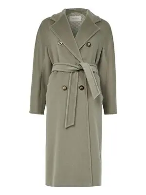 Max Mara Lapel Long-sleeved Coat - Gray