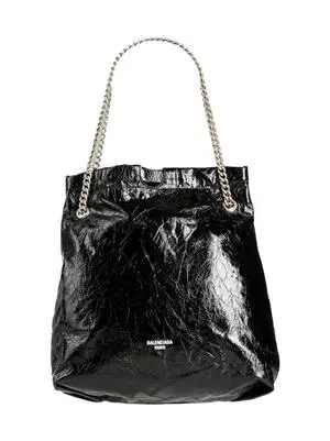 Balenciaga Large Patent Leather Tote Bag - Black