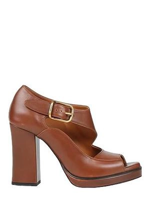 Chloé Round-toe High-heeled Sandals - Brown
