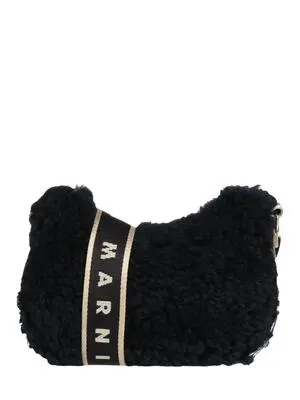 Marni Lamb Fleece Shoulder Bag - Black