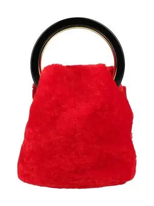 Marni Mini Plush Bucket Bag - Red
