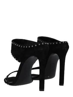SAINT LAURENT Solid Color Square-toe High Heels