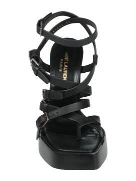 Saint Laurent Simple Leather Sandals - Black