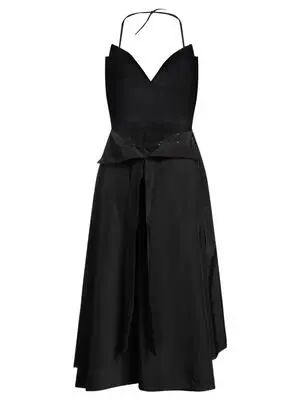 MAISON MARGIELA Sleeveless Ruffle Dress - Black