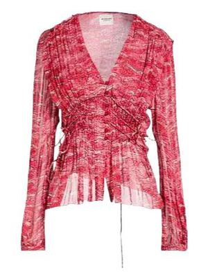 Isabel Marant Étoile Chiffon Ruffled Blouse - Red