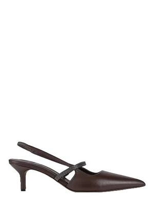 Brunello Cucinelli Two-tone Pointed-toe High Heels - Black