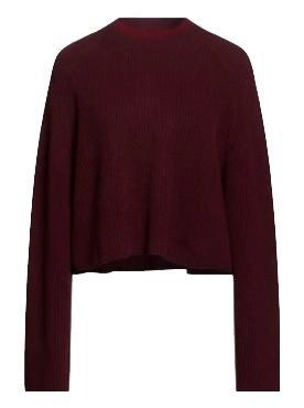 Max Mara Ribbed Cropped Knit Top Brown