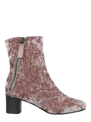 Chloé Velvet Round-toe Ankle Boots - Multicolor