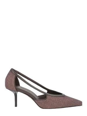 Max Mara Leather Pointed Toe Stiletto Heel Pumps - Black