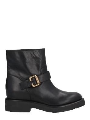 Chloé Round-toe Low-heel Ankle Boots - Black