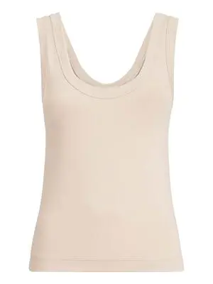 BRUNELLO CUCINELLI Stretch-cotton Ribbed Tank Top
