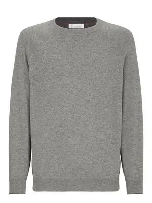 Brunello Cucinelli Cashmere Crew-neck Sweatshirt - Grey