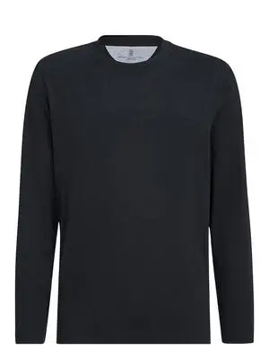 Brunello Cucinelli Cotton Long-sleeve T-shirt Blue